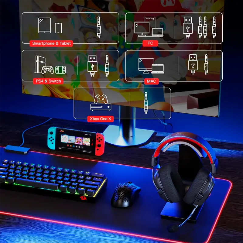 Hs Red H510 Pro Wrls Usb Rgb - iDeb Tech
