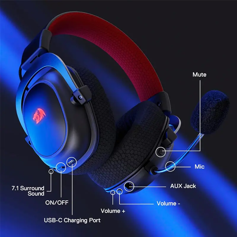 Hs Red H510 Pro Wrls Usb Rgb - iDeb Tech